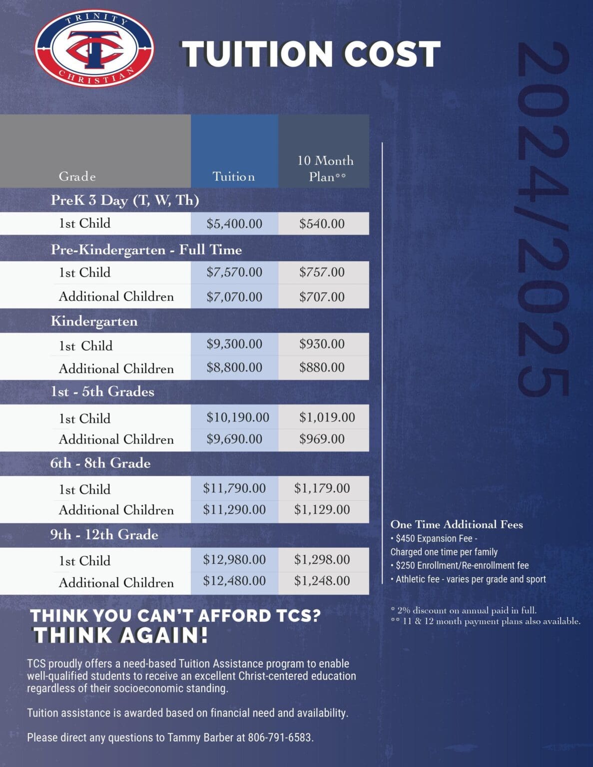 Tuition and Financial Aid - Trinity Christian School